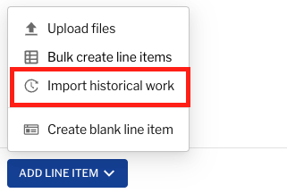 Setting up line items