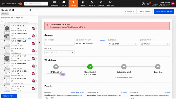 Paperless Parts Knowledge Base