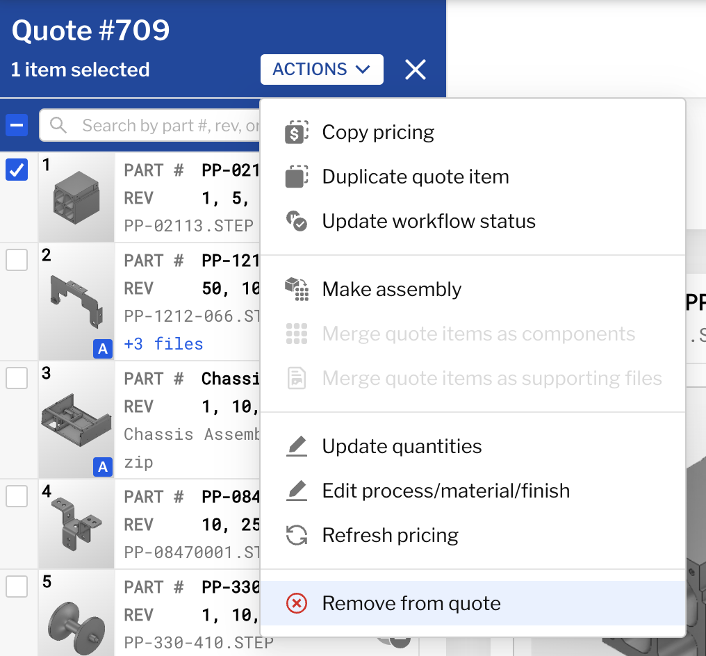Setting up line items