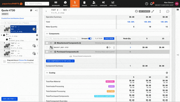 Setting up line items