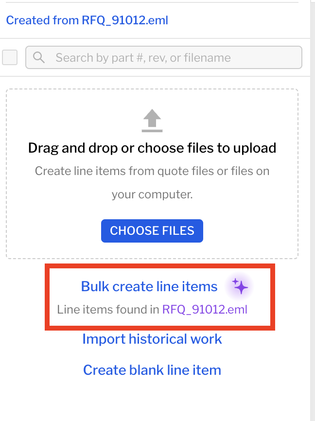 Setting up line items