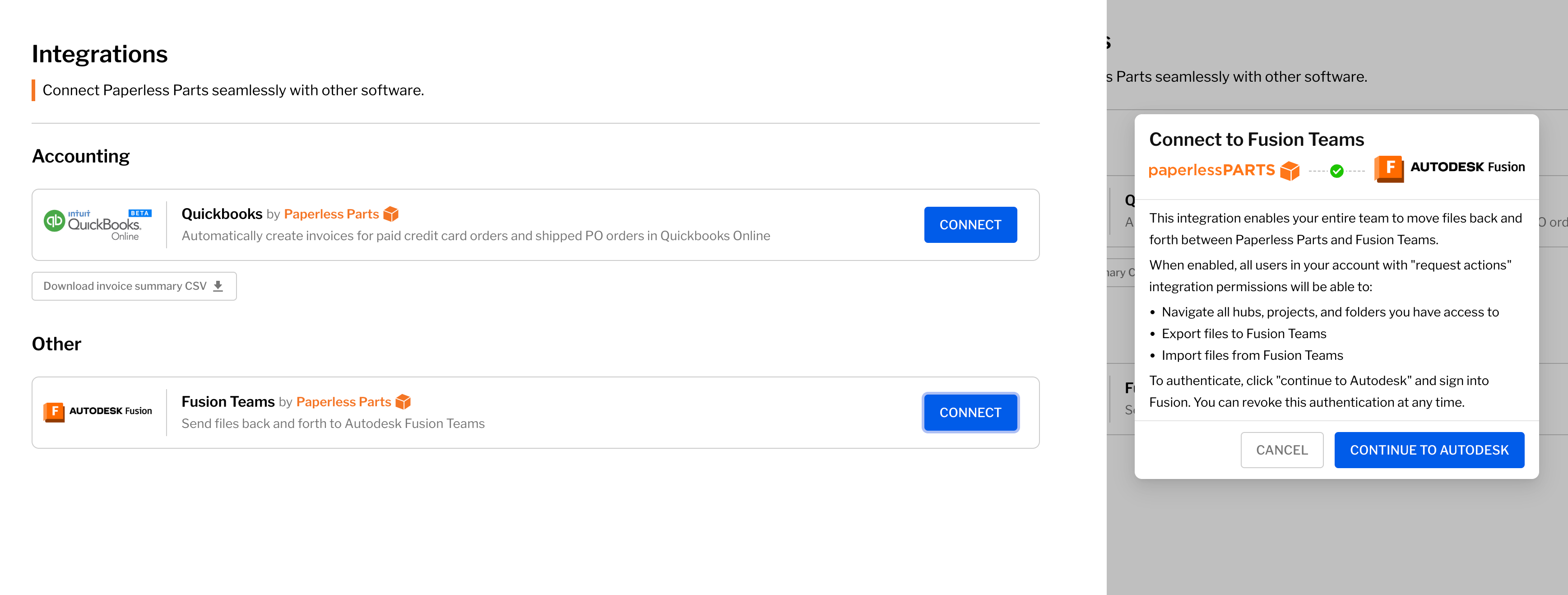 Autodesk Fusion Integration