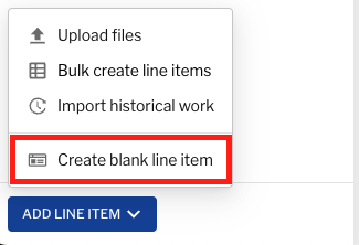 Setting up line items