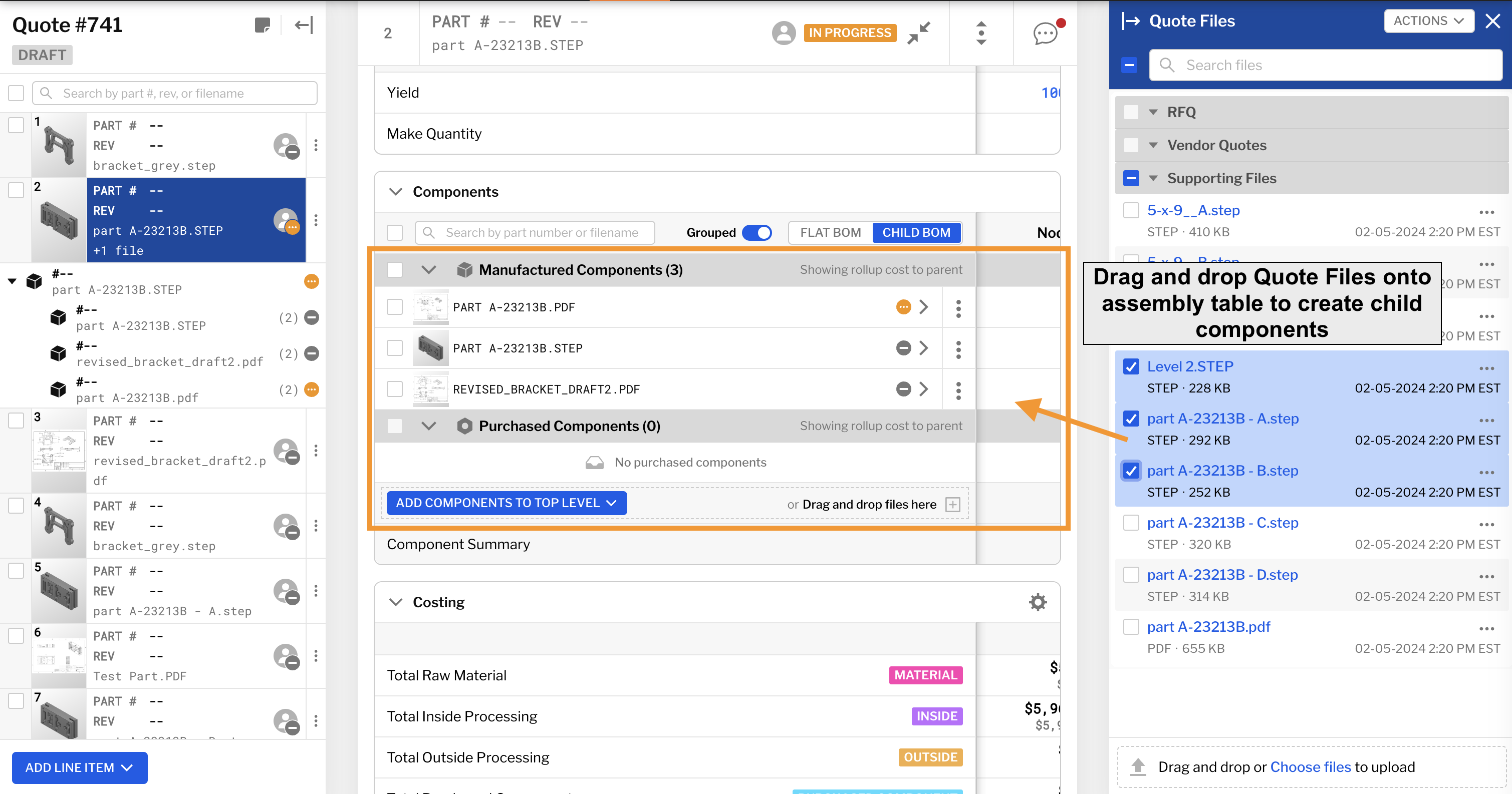 Setting up line items